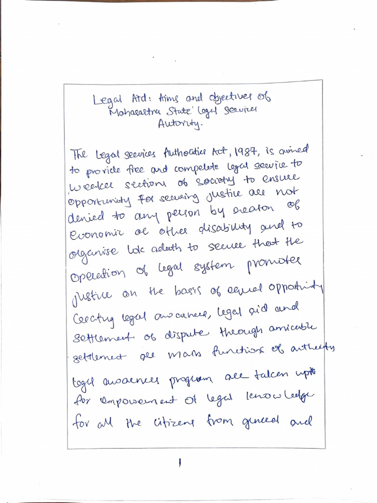 Legal Aid Camp | PDF