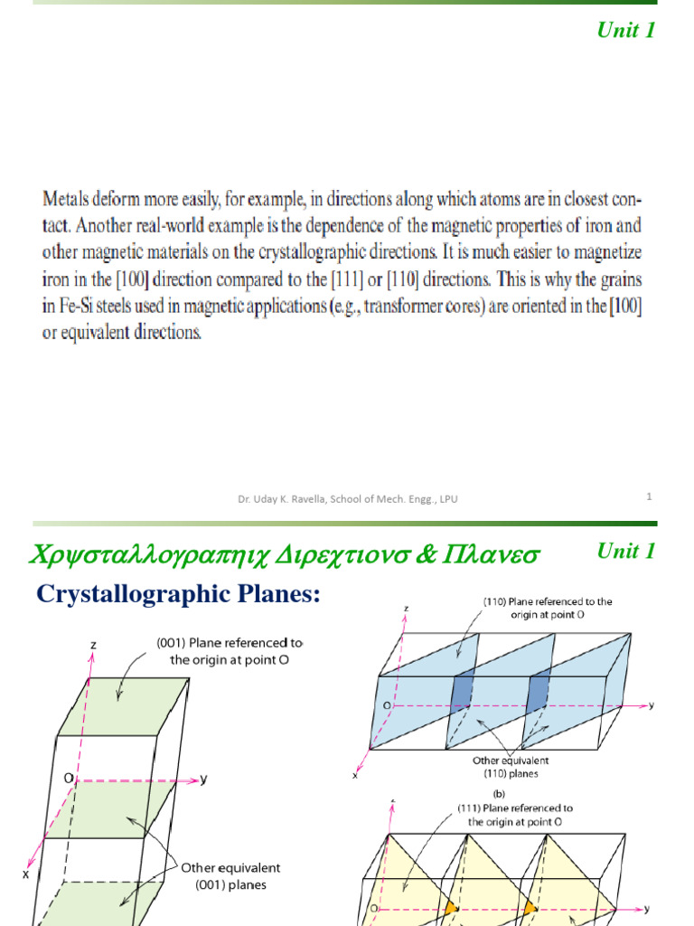 Lecture 6 And 7 Final Pdf Crystal Structure Single Crystal