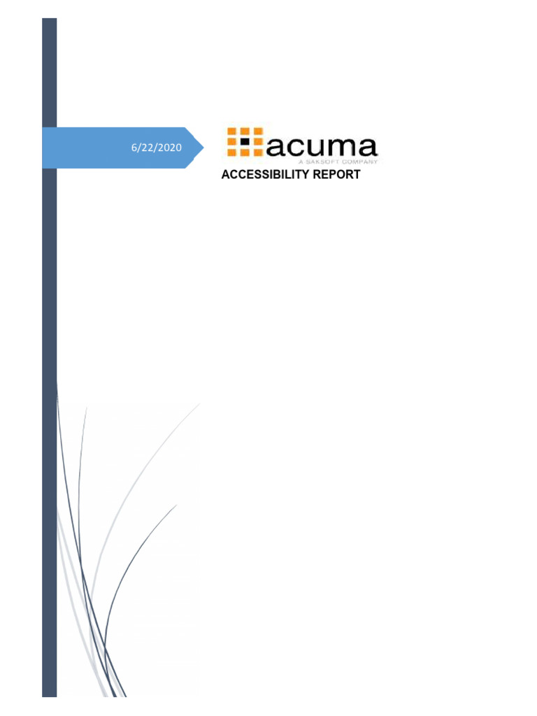Acuma G4S EASS Accessibility Report | PDF | Accessibility | Html