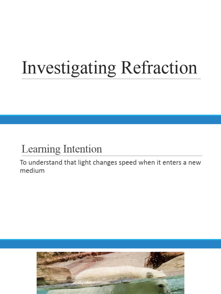Investigating Refraction | PDF | Refraction | Refractive Index