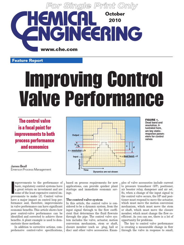 Improving Control Valve Performance Pdf Hydraulics