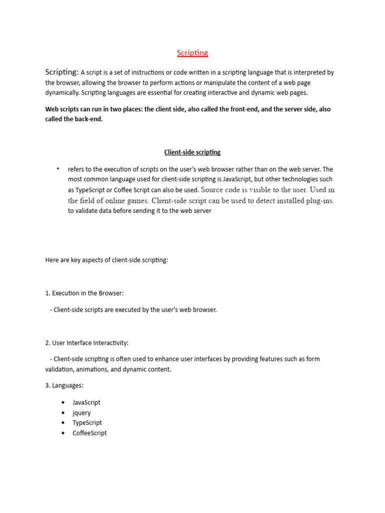 Scripting by Talha | PDF | Dynamic Web Page | World Wide Web Scripting by Talha | PDF | Dynamic Web Page | World Wide Web