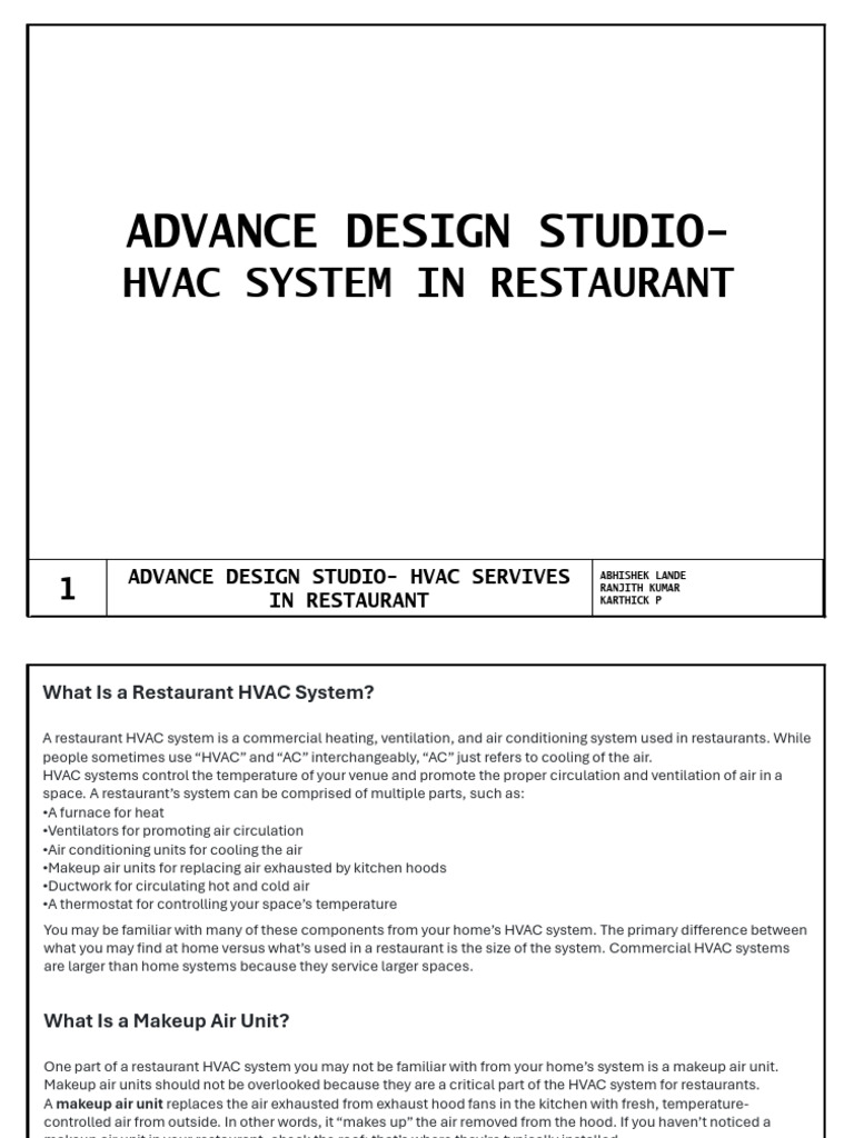 Hvac System in Restaurent Case Study1 | PDF | Ventilation (Architecture ...
