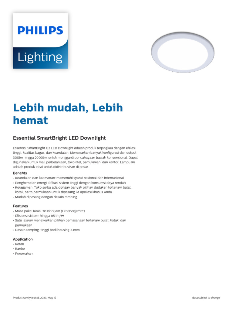 Recessed DL Philips | PDF | Lighting