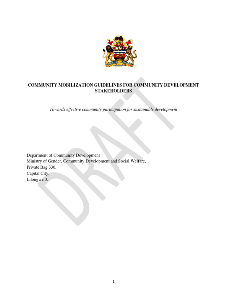 REVISED COMMUNITY MOBILIZATION GUIDELINES MAy 2023 | PDF | Target ...