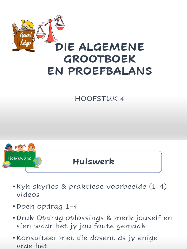 #4 Die Algemene Grootboek en Proefbalans - Hoofstuk 4 | PDF
