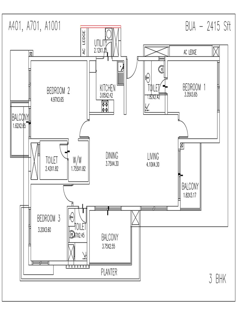 3 BHK - 2415 SFT | PDF