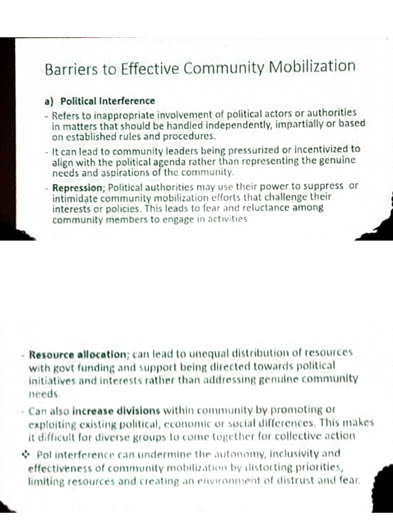 Barriers in Community Mobilization | PDF