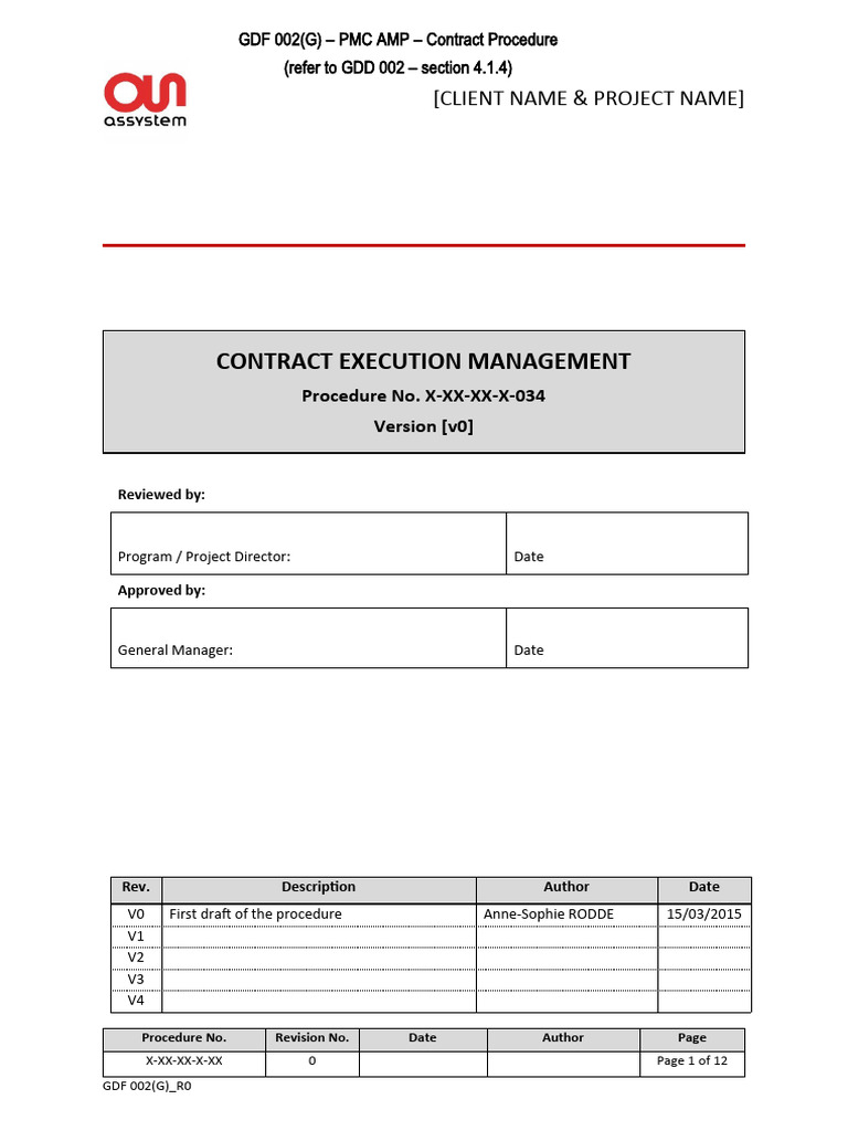 GDF 002 (G) - PMC AMP - Contract Procedure | PDF | Conflict Resolution ...