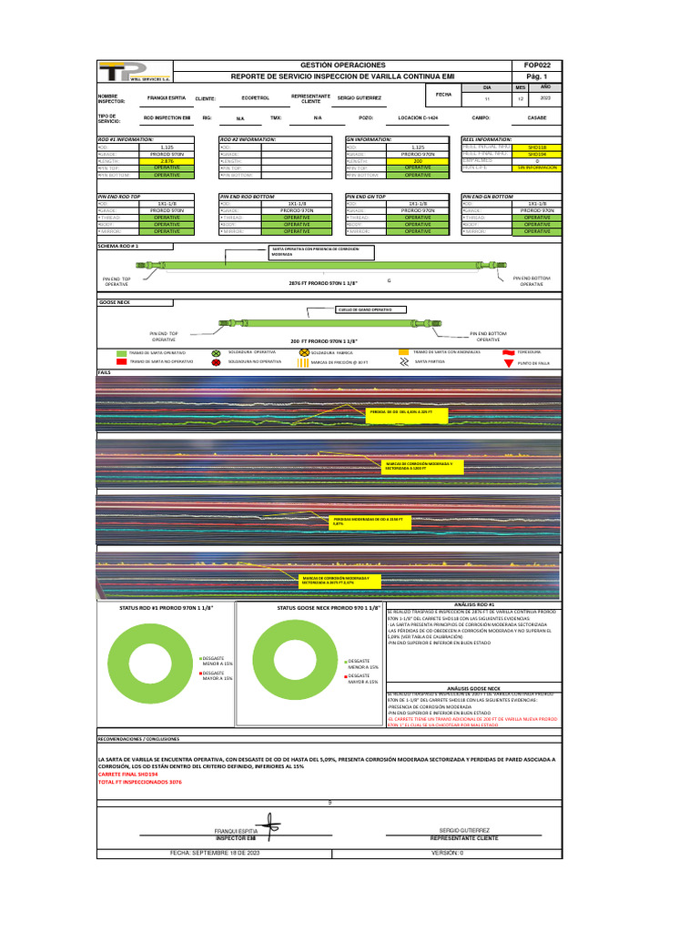 12.informe de Inspección Emi Carrete Shd118 | PDF