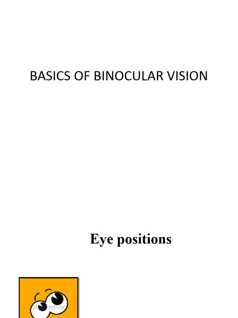 BASICS OF BINOCULAR VISION | Download Free PDF | Visual Perception | Rotation