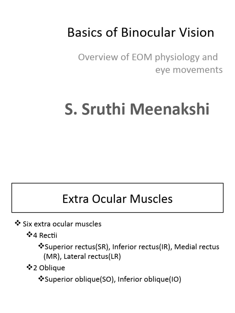 Understanding Binocular Vision Basics | PDF | Facial Features | Eye