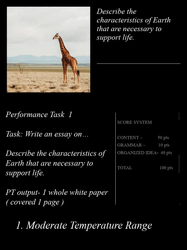 Essential Earth Traits for Life | PDF | Science & Mathematics