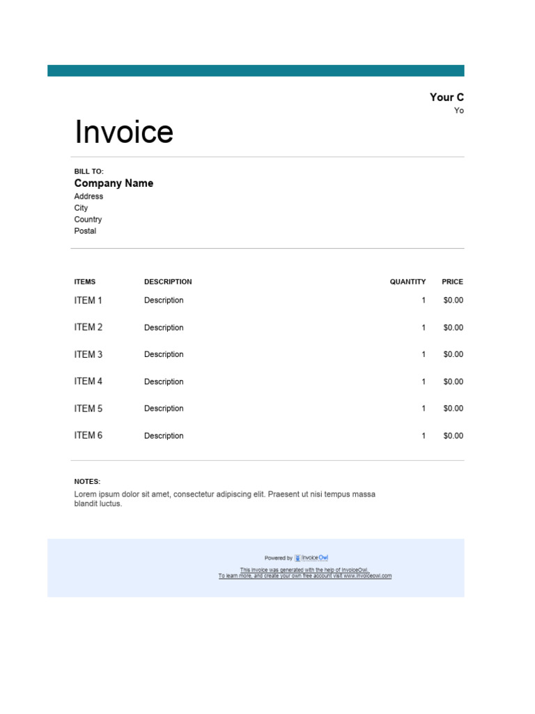 Digital-Marketing Invoice Template | PDF