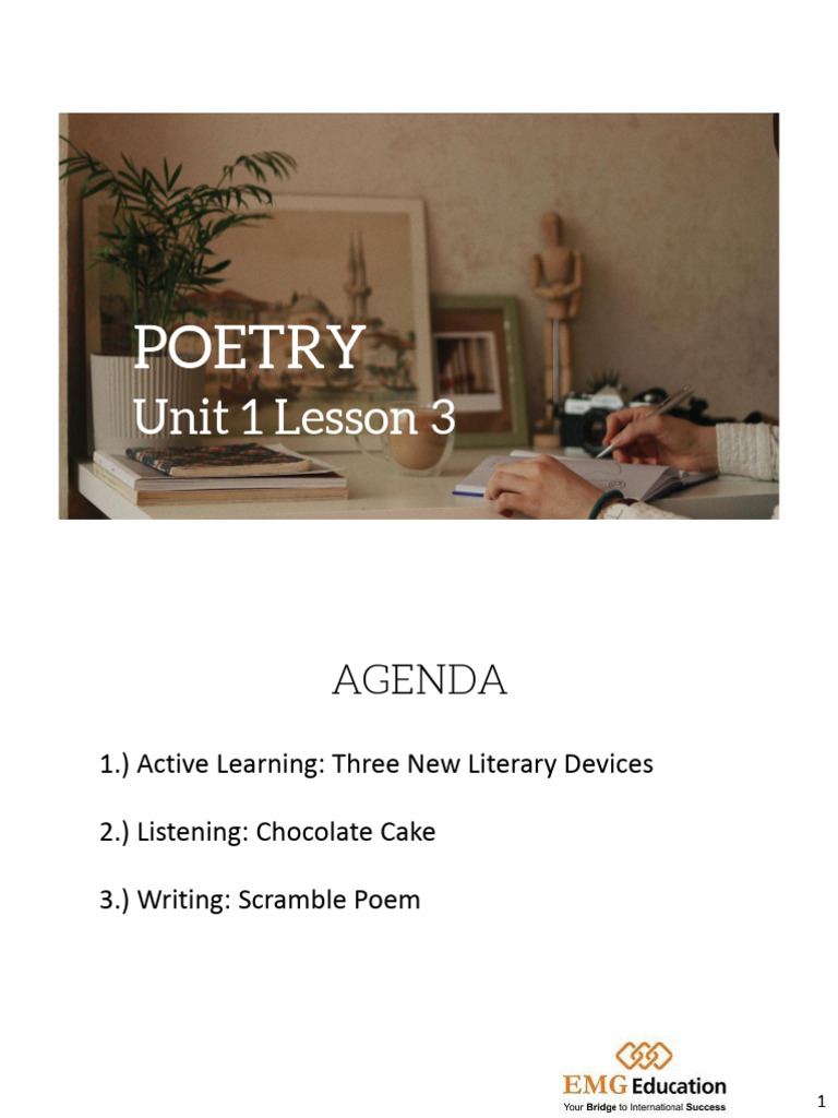 Grade 7 Unit 1 Lesson 3 Handouts V2 | PDF | Poetry
