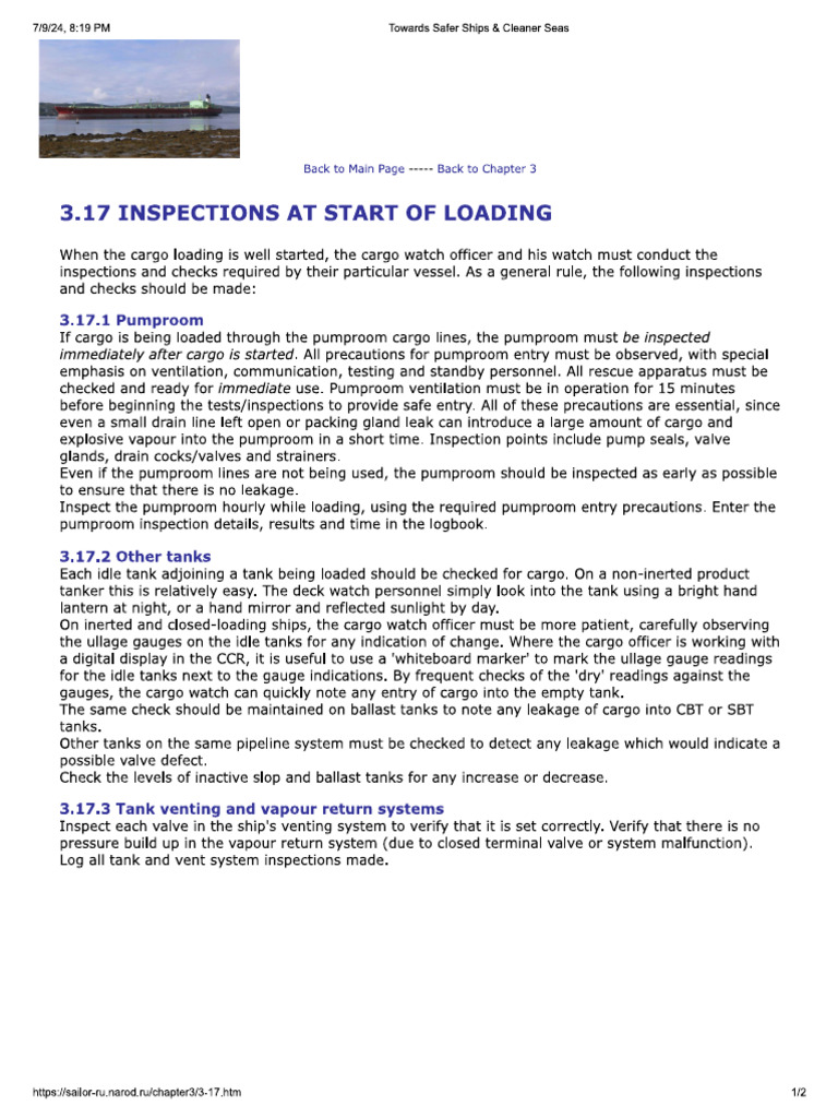 3-17 INSPECTIONS AT START OF LOADING | PDF