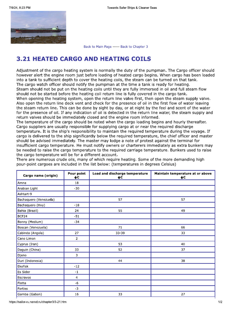 3-21 HEATED CARGO AND HEATING COILS | PDF