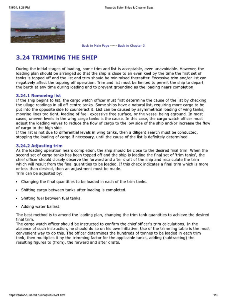 3-24 TRIMMING THE SHIP | PDF