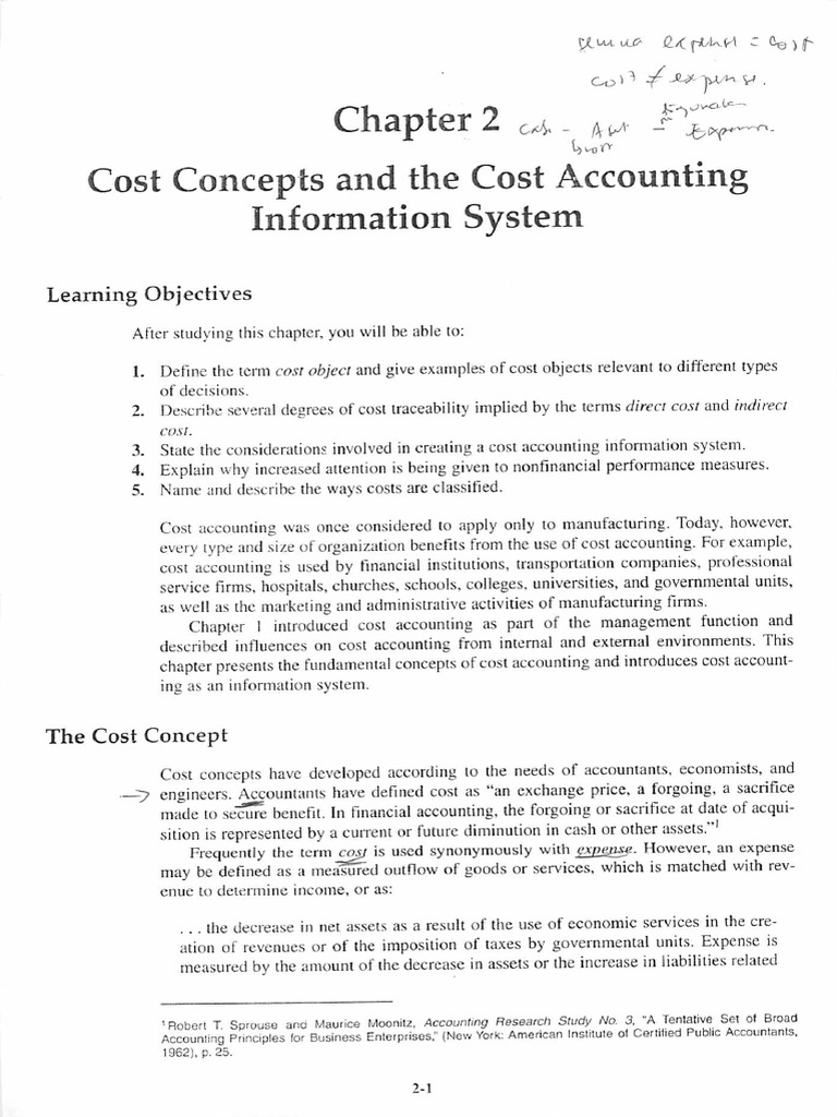 Ch. 02 Cost Concepts and The Cost Accounting Information System | PDF