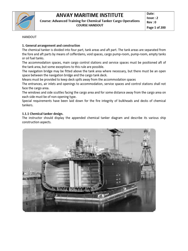 Chemco Handout | PDF | Oil Tanker | Ships