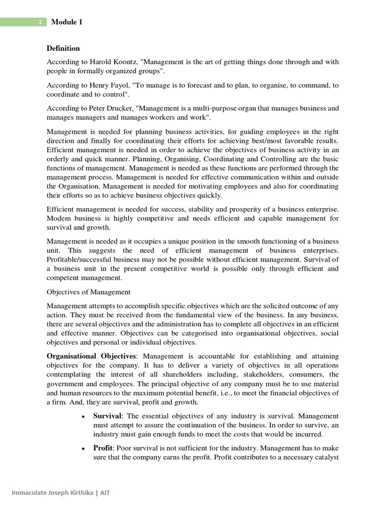 Module 1 Introduction Lecture Notes Download Free Pdf Psychology Business