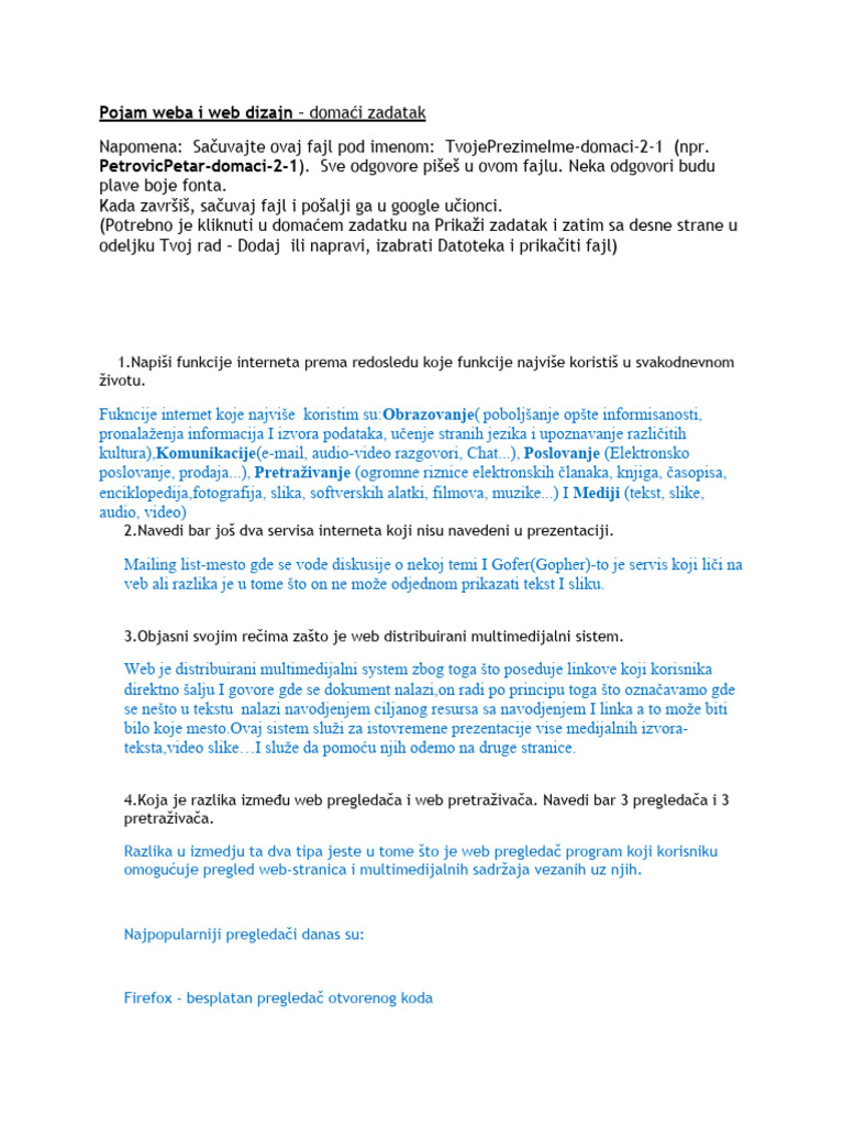 Pojam Weba I Web Dizajn | PDF