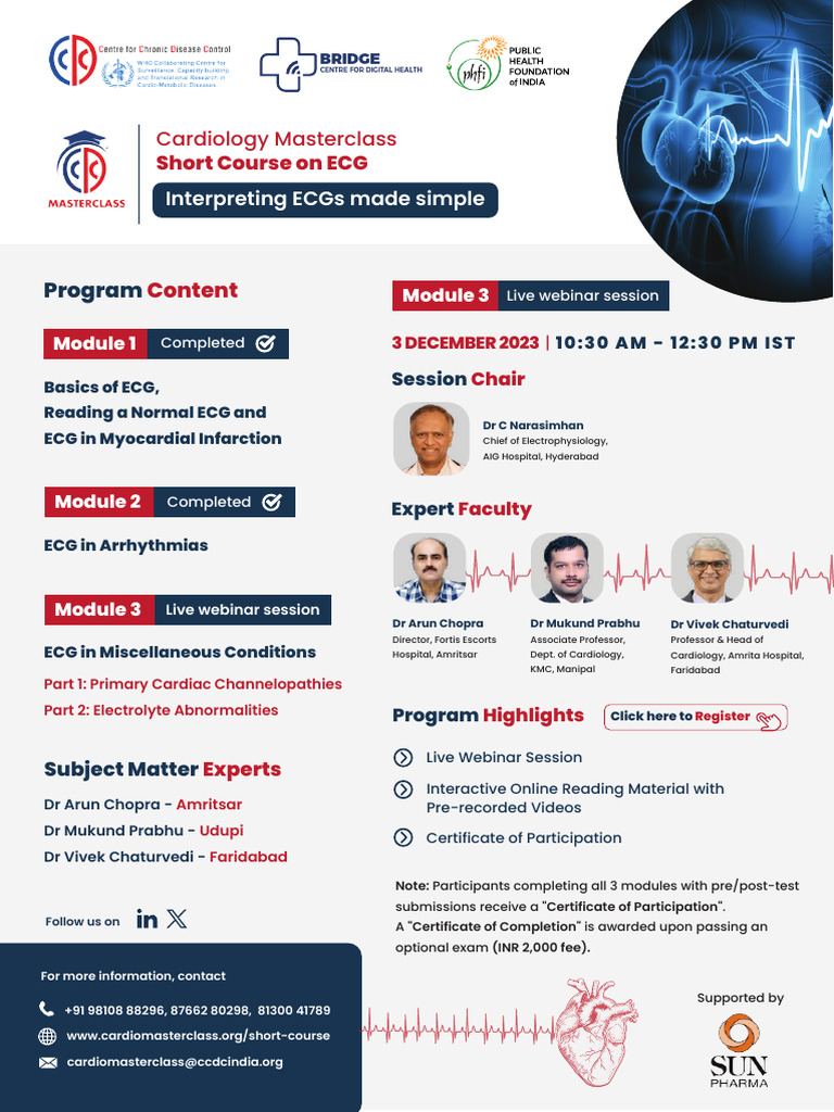 ECG Module 3 Flyer | PDF | Electrocardiography | Cardiology