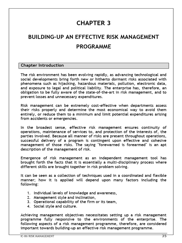 chp3 86 | Download Free PDF | Risk Management | Risk