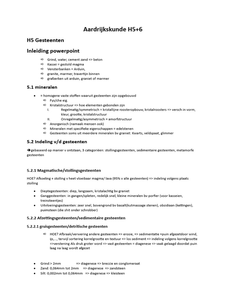 Aardrijkskunde H5 6 | PDF