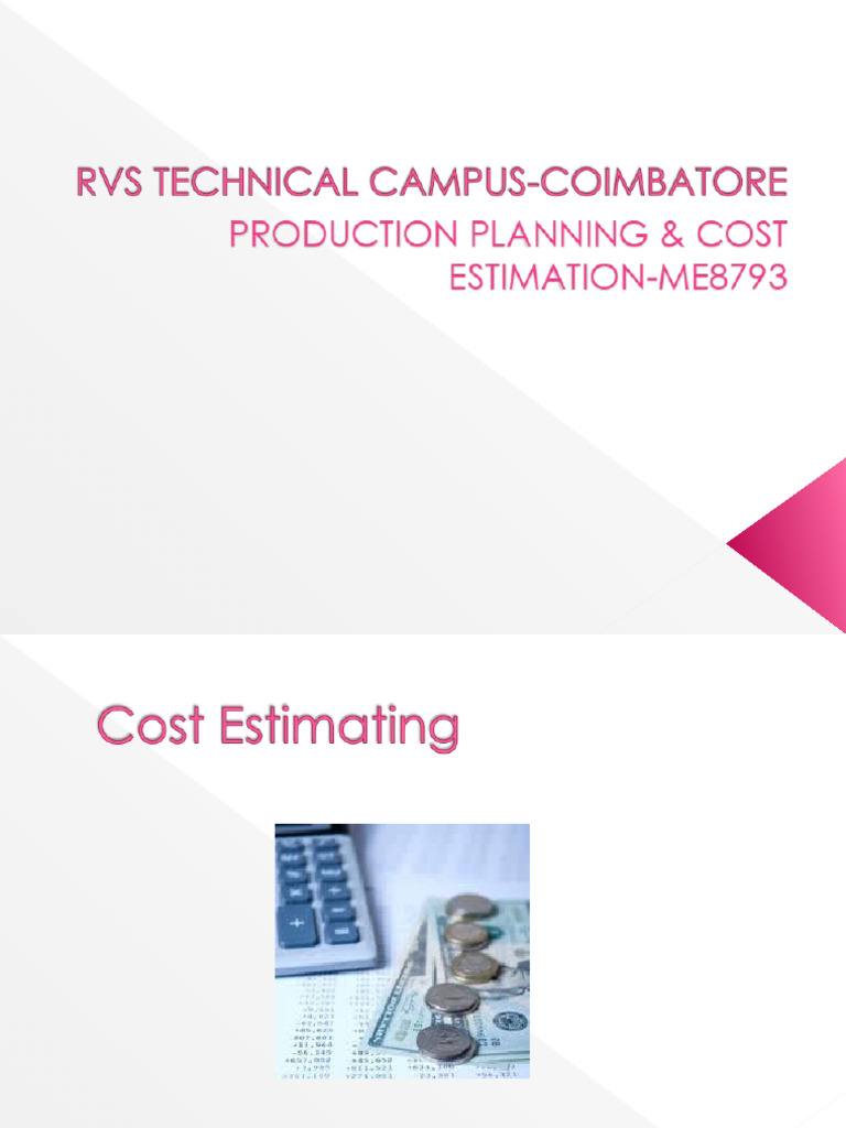 Estimation & Costing PPT Presentation | PDF | Cost | Expense