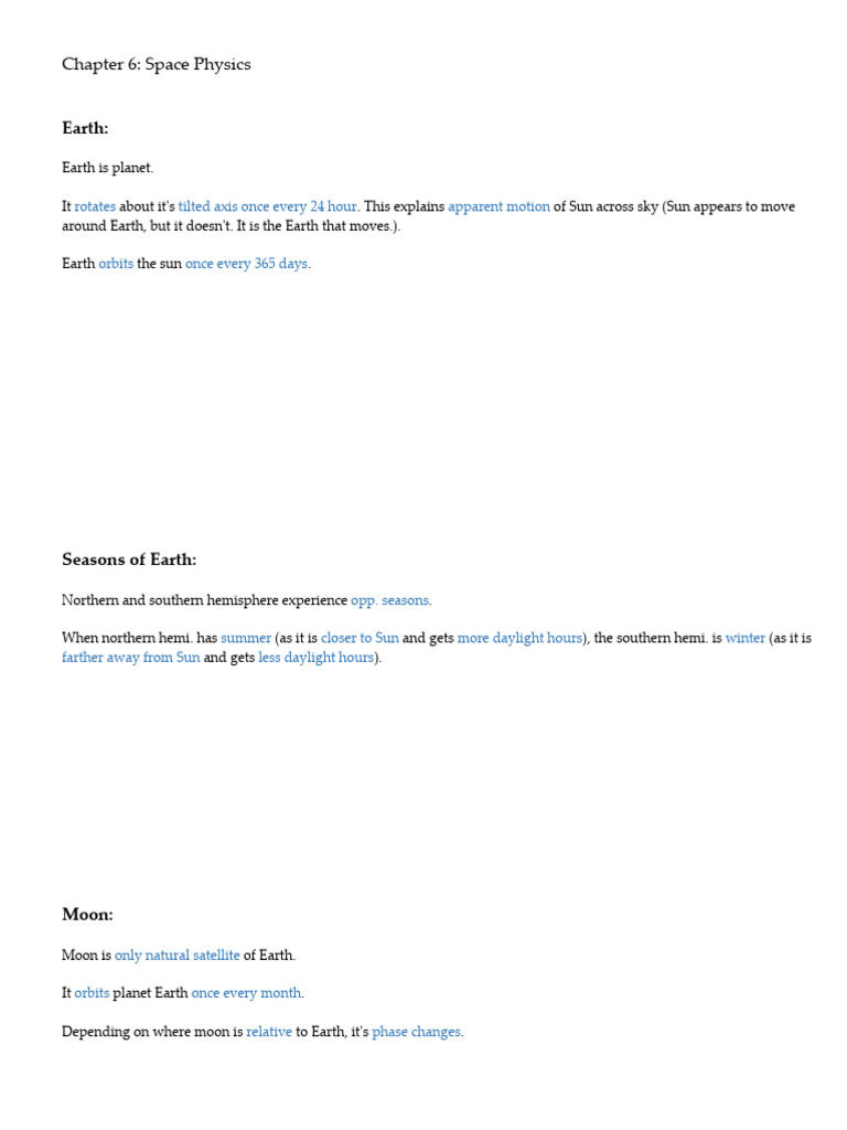 Space Physics | PDF | Stars | Planets