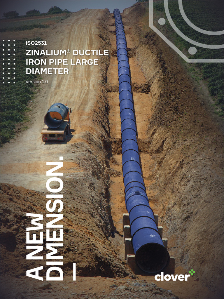CLO Zinalium Ductile Iron Pipe Brochure LG Diameter | PDF | Pipe (Fluid ...