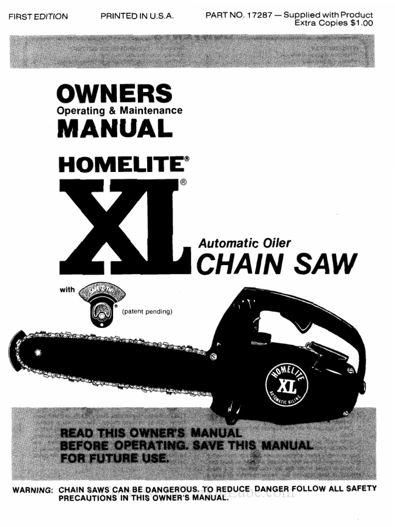 Homelite XL Owners Manual 120084 | PDF | Gasoline