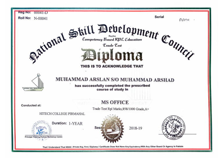MS Office Diploma | PDF