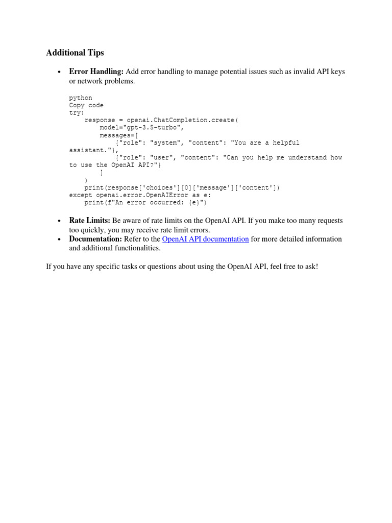 Additional Tips | PDF