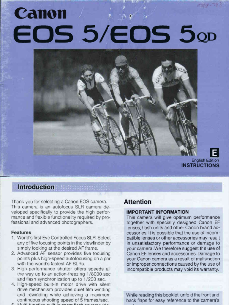 Canon EOS 5 EOS 5 QD Manual EN | PDF