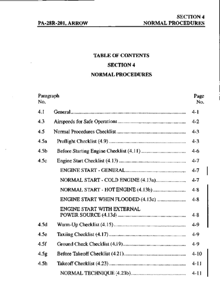 Section 4 - Normal Procedures | PDF