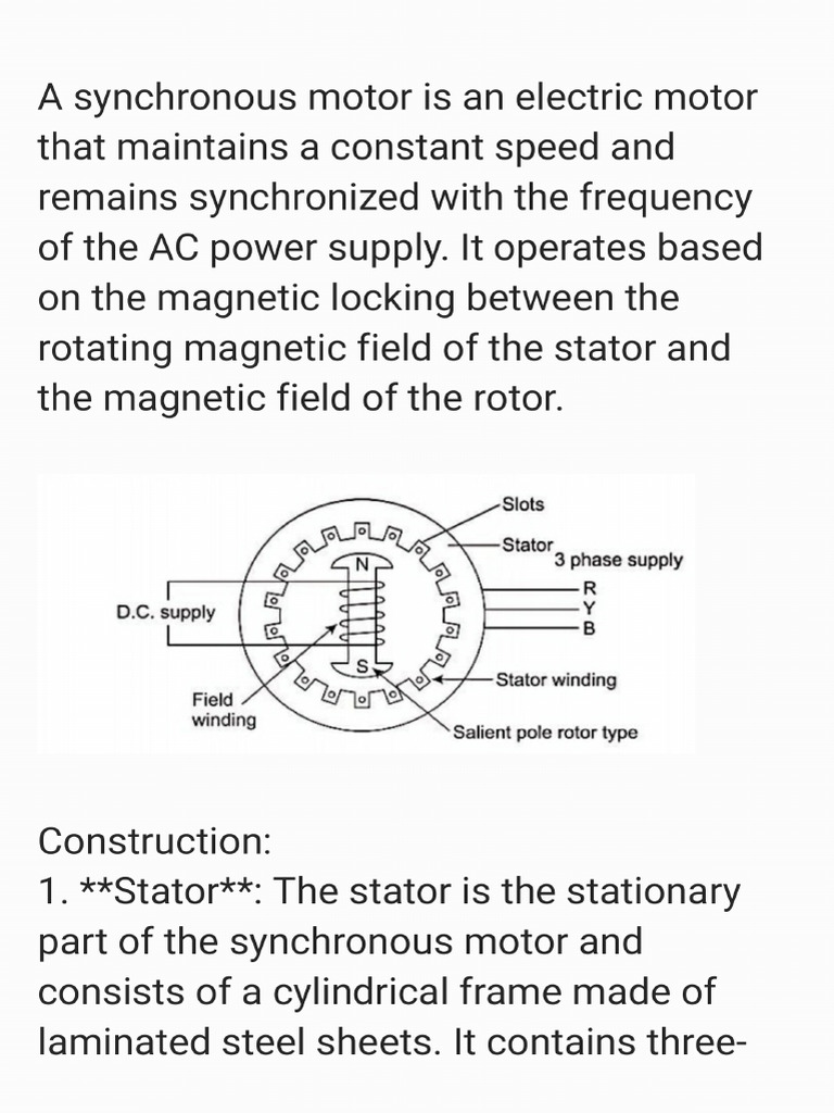 Sync Motor | PDF