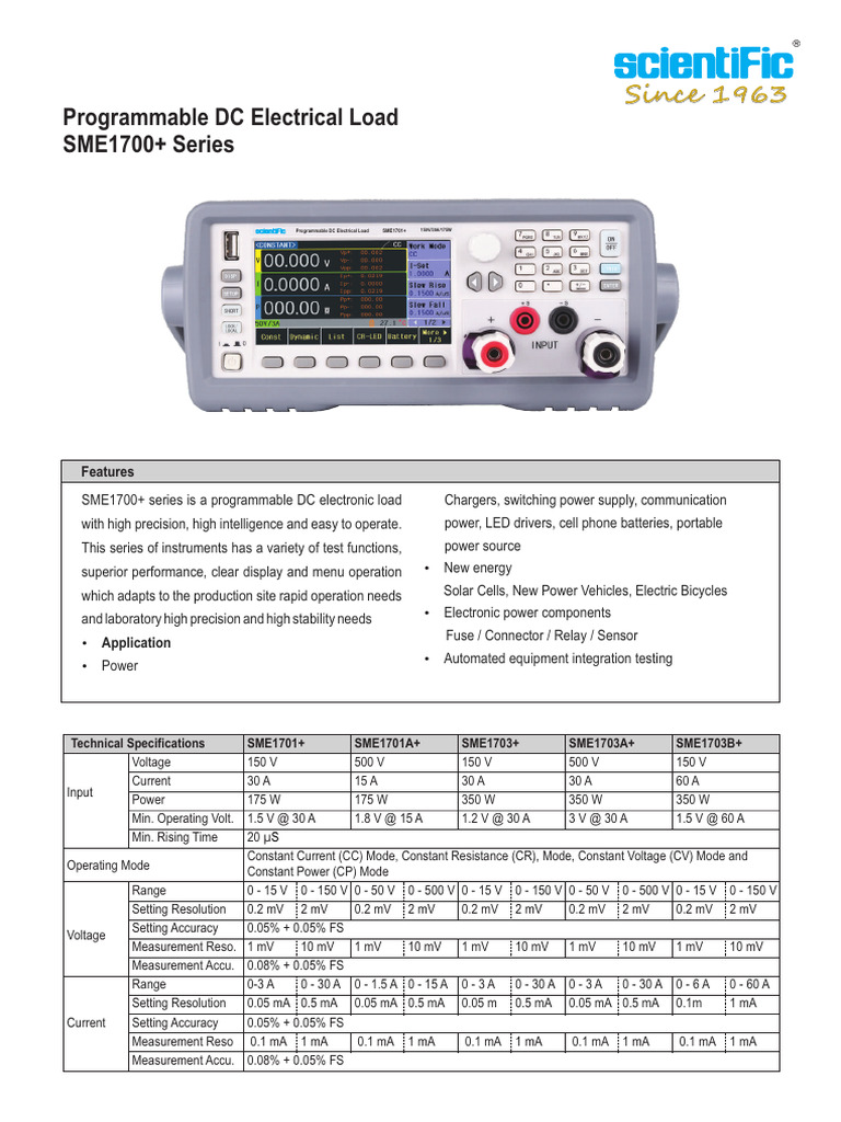scientific-sme1701-plus-dc-electronic-load | PDF | Direct Current ...