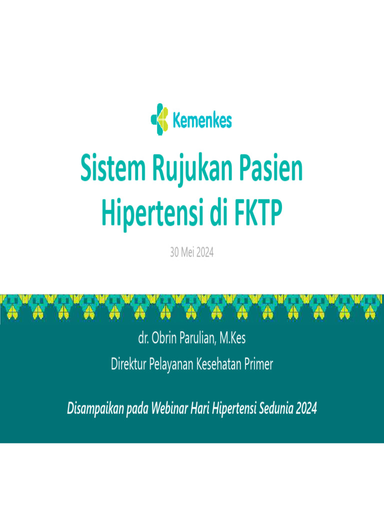 Sistem Rujukan Pasien Hipertensi Di FKTP | PDF