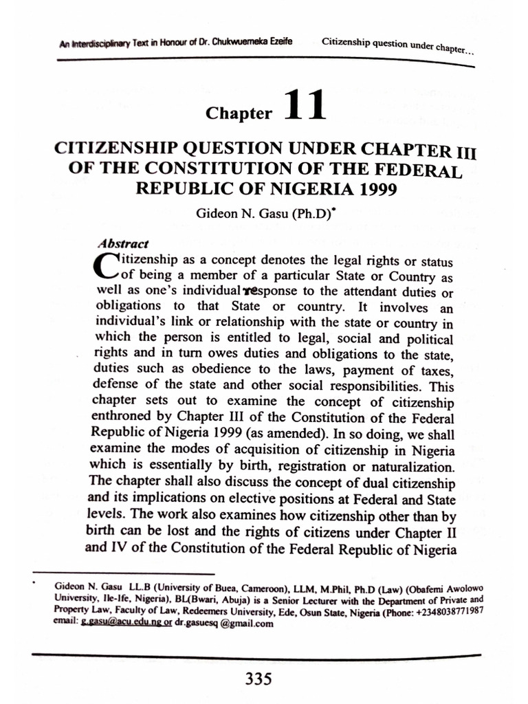 Citizenship | PDF
