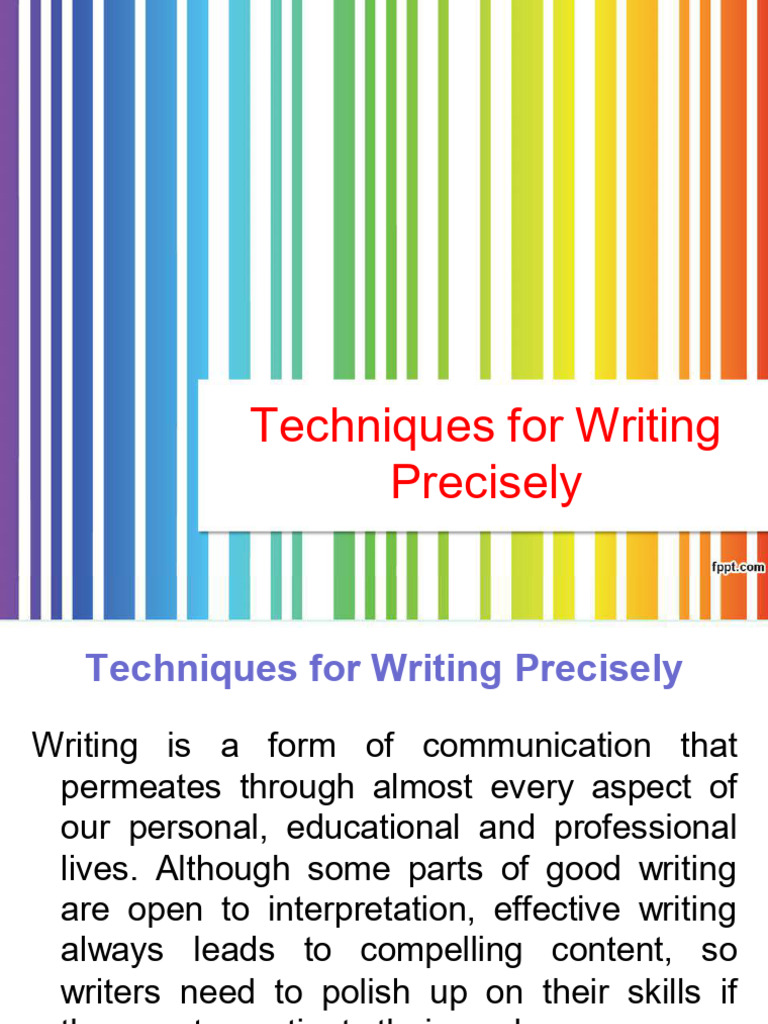 Techniques For Writing Precisely | PDF | Typography | Word