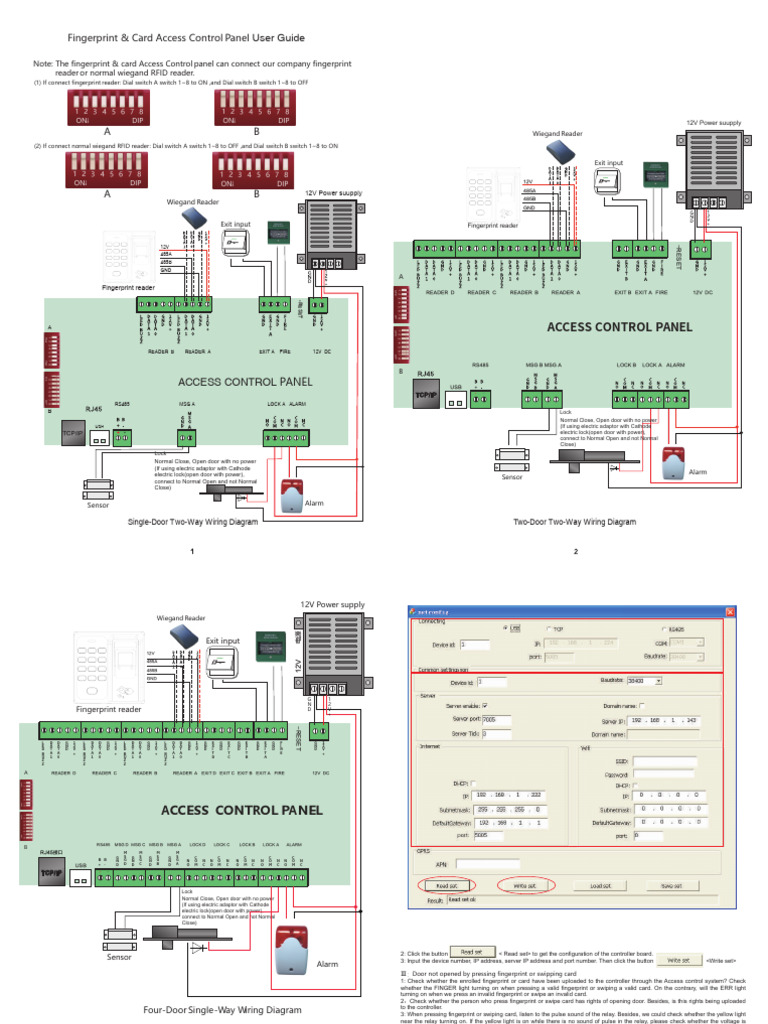 Fingerprint Card Access Control Panel | PDF | Access Control | Port (Computer Networking)