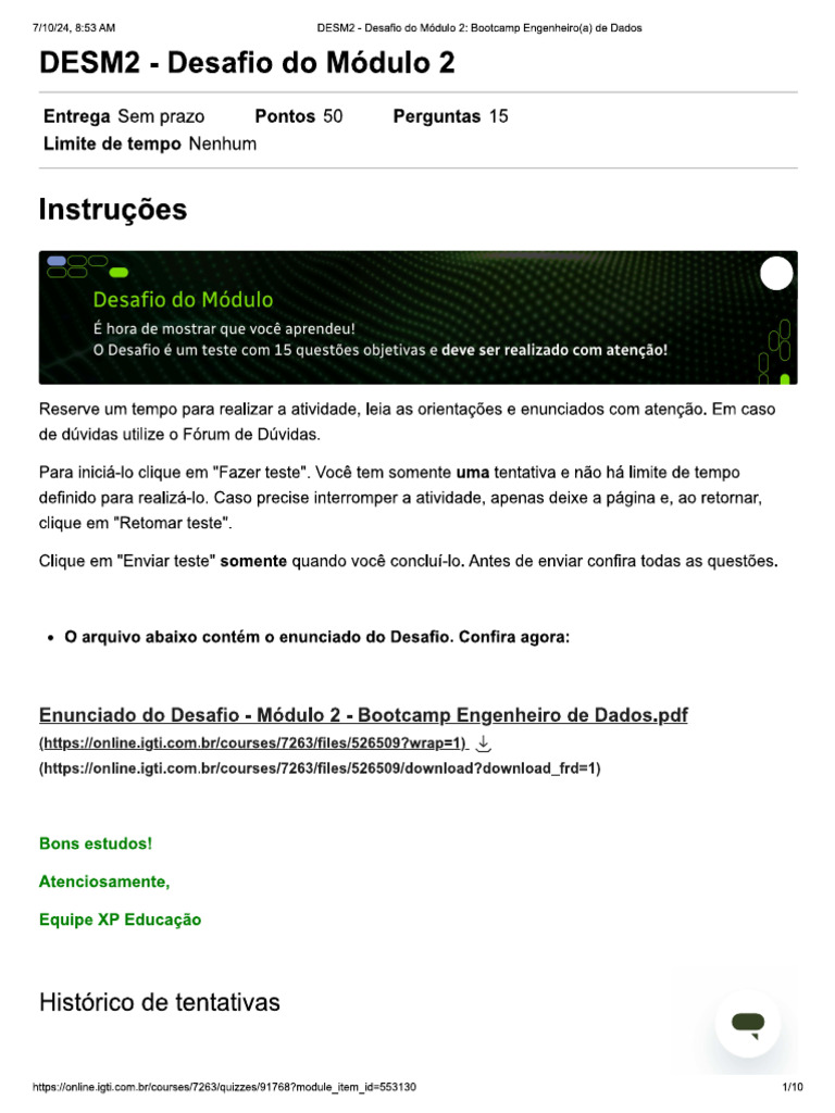 Bootcamp Engenheiro de Dados DESM2 Desafio Do Modulo 2 | PDF Bootcamp Engenheiro de Dados DESM2 Desafio Do Modulo 2 | PDF