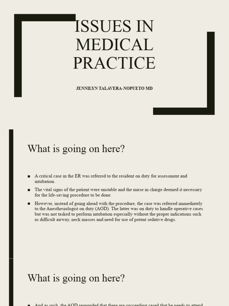 Issues in Medical Practice | PDF | Emergency Department | Medicine
