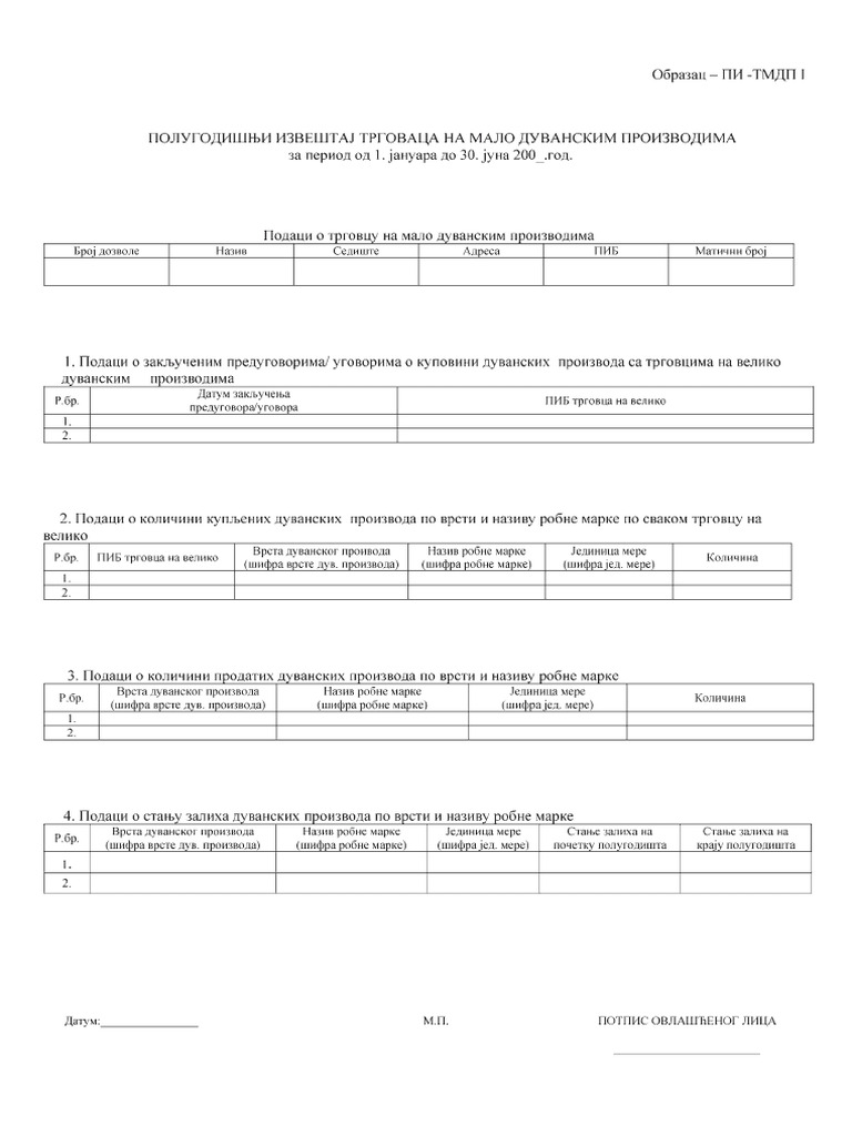 Polugod Izvestaj | PDF