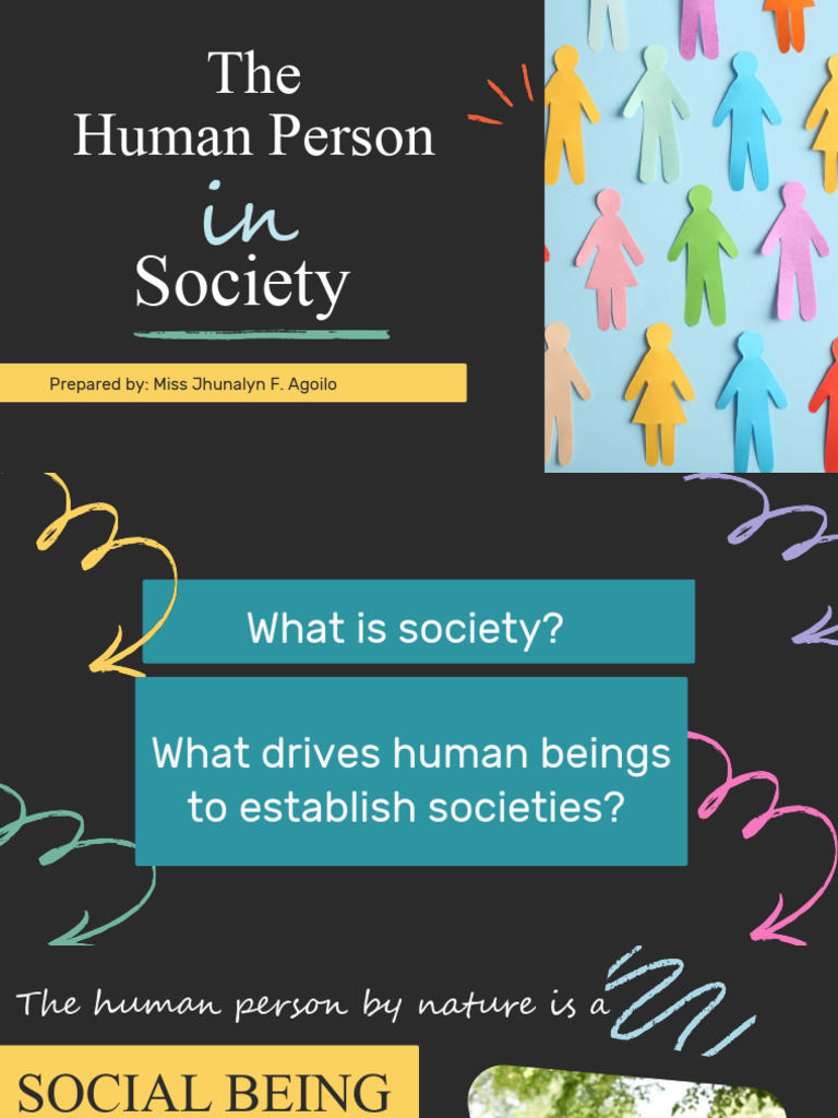 4th Quarter - Lesson 3 Human Person in Society | PDF | Society ...
