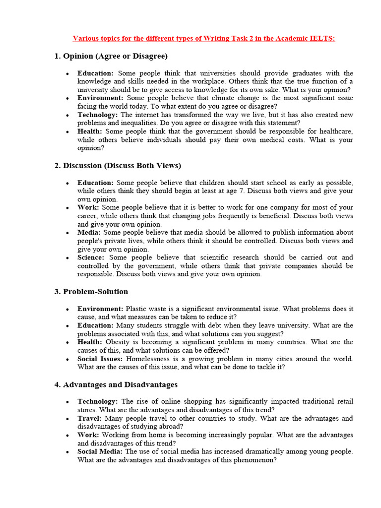 ACADEMIC IELTS WT 1 and WT2 Topics | PDF | Social Media | Popular Culture & Media Studies
