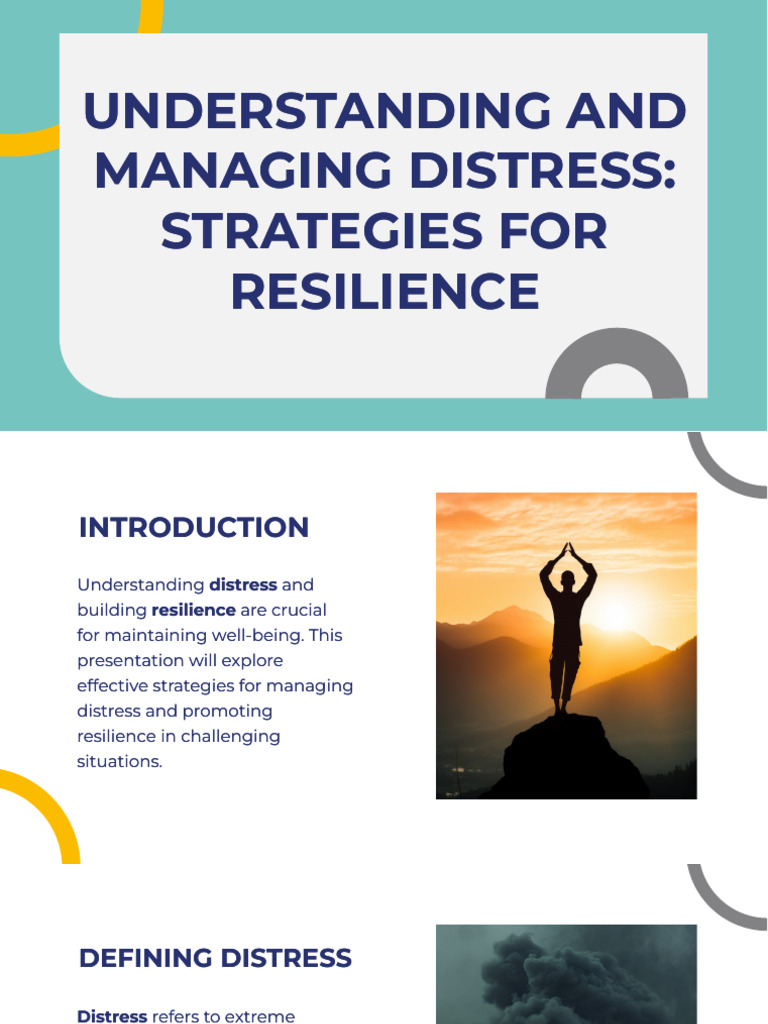 Understanding and Managing Distress: Strategies For Resilience ...