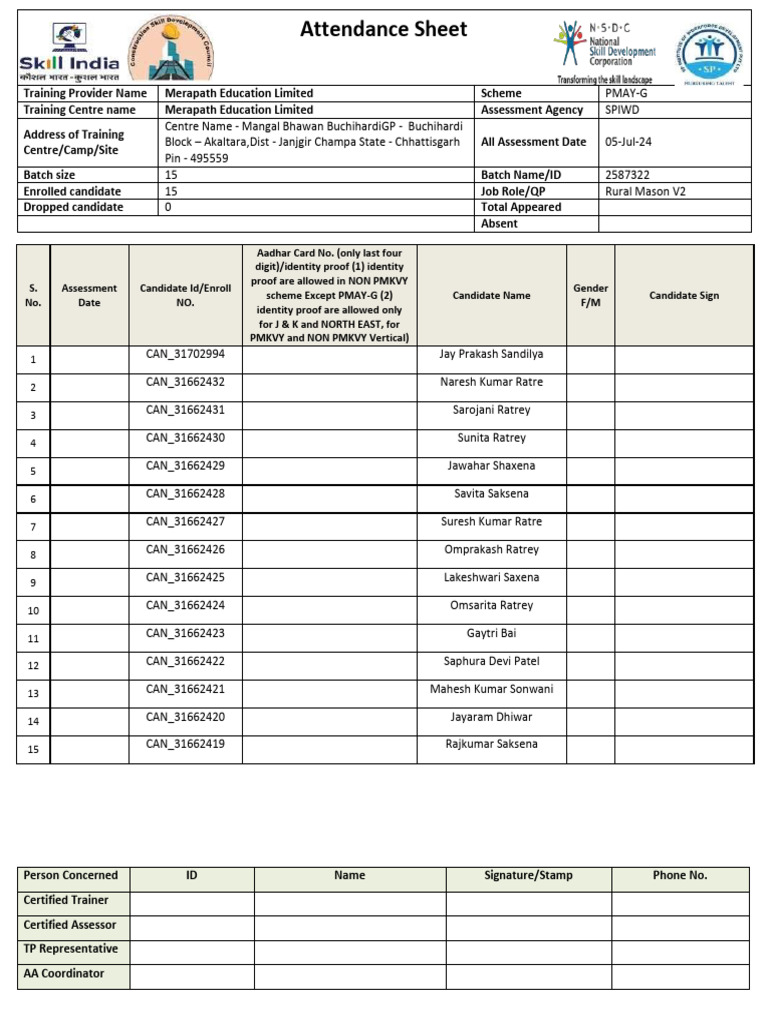 Attendance Sheet CSDCI-2587322 | PDF | Authentication | Access Control